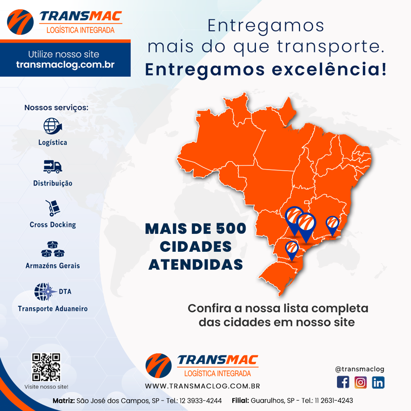 Cidades Atendidas - Transmac Logística Integrada